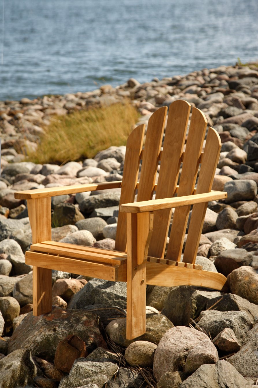 Adirondack stol med fotpall